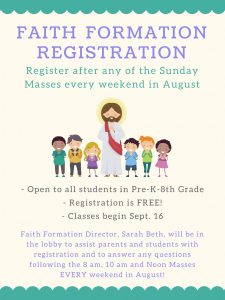 Register Your Child for Faith Formation Classes - Our Lady of the Mountains